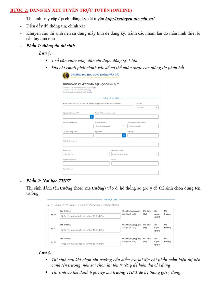 HƯỚNG DẪN NỘP HỒ SƠ XÉT TUYỂN ĐẠI HỌC CHÍNH QUY BẰNG PHƯƠNG THỨC XÉT TUYỂN HỌC BẠ THPT VÀ NỘP ...